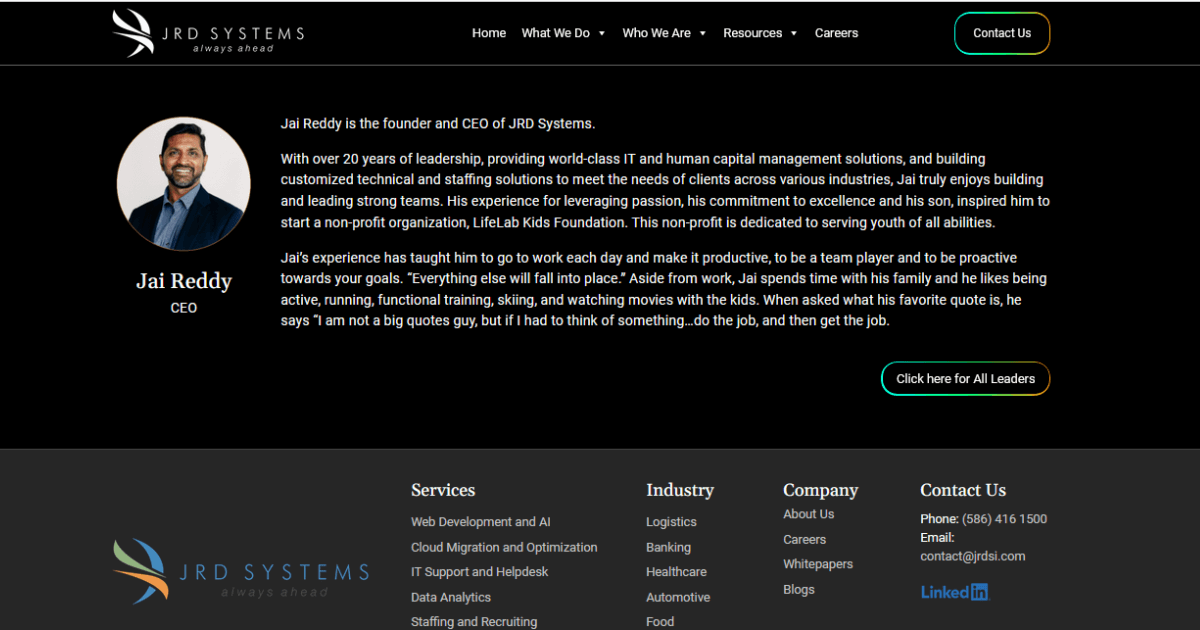 CEO - JRD Systems
