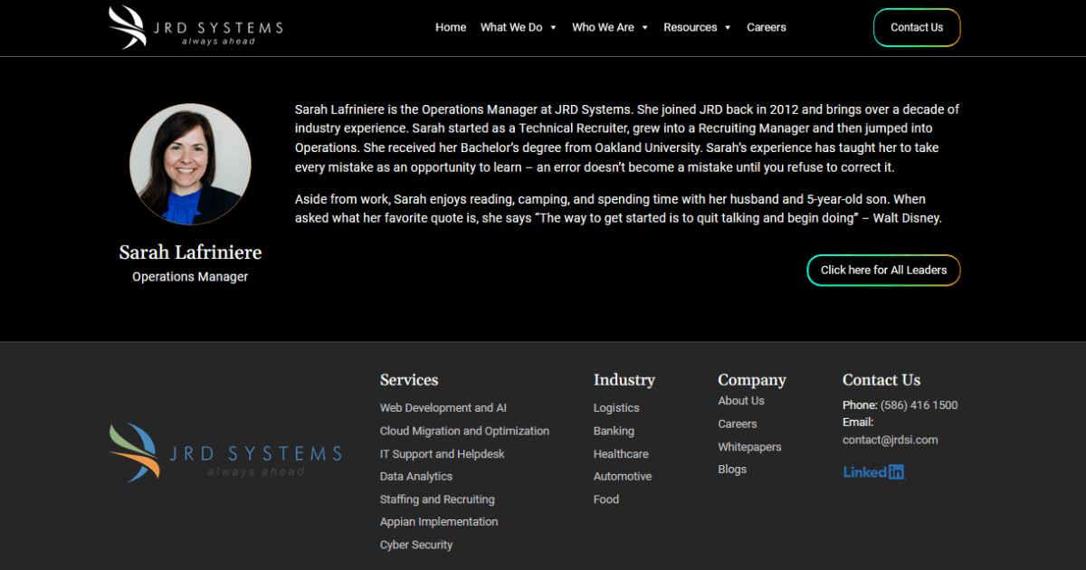 Operations Manager - JRD Systems