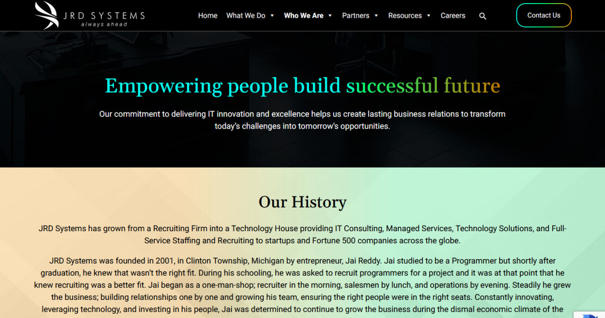 About JRD Systems | Leading IT Solutions Provider