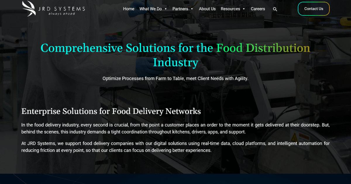 Food Industry Solutions | JRD Systems