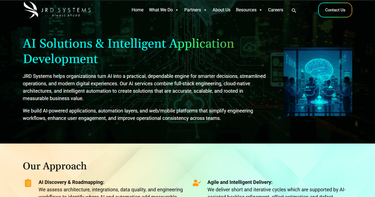 AI Solutions & Intelligent Application Development - JRD Systems, Inc.